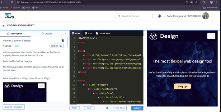 vignesh vicky on LinkedIn: #nxtwave #ccbp #html #css #bootstrap vignesh vicky on LinkedIn: #nxtwave #ccbp #html #css #bootstrap