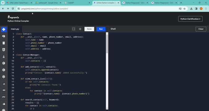 Manasa V B on LinkedIn: #python #programming #contactmanagement # ... Manasa V B on LinkedIn: #python #programming #contactmanagement # ...