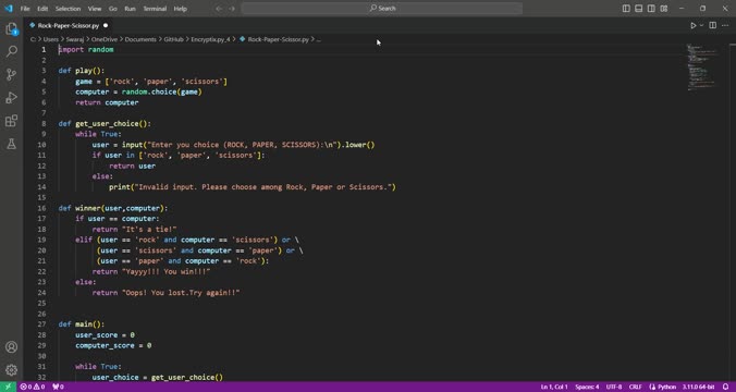 Swaraj Karche on LinkedIn: #encryptix #internship #python Swaraj Karche on LinkedIn: #encryptix #internship #python