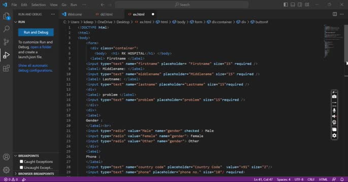 Deepthi Raavi on LinkedIn: #day1 #task1 #html #css #hospital #python # ... Deepthi Raavi on LinkedIn: #day1 #task1 #html #css #hospital #python # ...