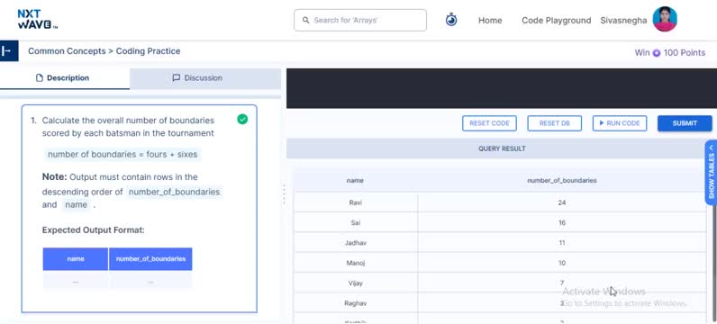 Sivasnegha Selvaraj on LinkedIn: #day20 #100daysofcode #nxtwave #sql # ... Sivasnegha Selvaraj on LinkedIn: #day20 #100daysofcode #nxtwave #sql # ...