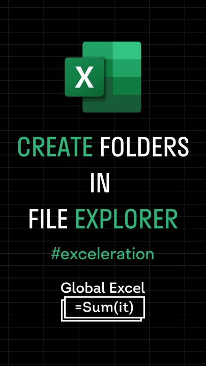 Global Excel Summit on LinkedIn: Create folders in File Explorer using ... Global Excel Summit on LinkedIn: Create folders in File Explorer using ...