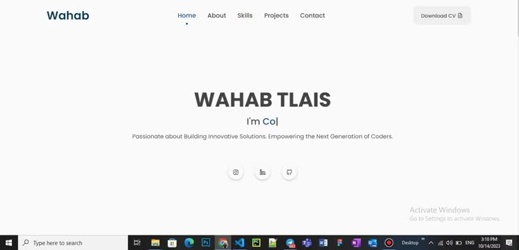 Wahab Tlais on LinkedIn: #portfoliowebsite #htmlcssjs Wahab Tlais on LinkedIn: #portfoliowebsite #htmlcssjs