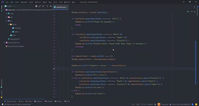 Ashutosh Samal on LinkedIn: ROCK PAPER SCISSORS IN JAVA InternPe Ashutosh Samal on LinkedIn: ROCK PAPER SCISSORS IN JAVA InternPe