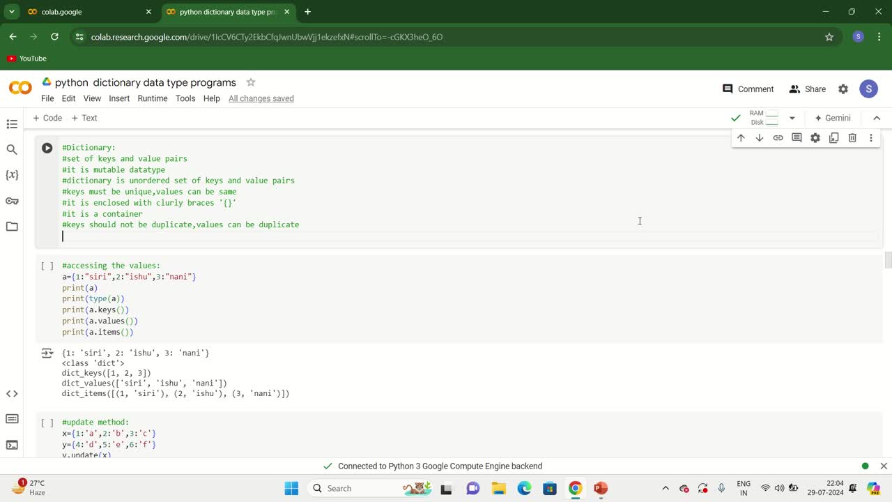 CHALLA SEERSHIKA (W) NBKRIST on LinkedIn: #python #coding #dictionaries ... CHALLA SEERSHIKA (W) NBKRIST on LinkedIn: #python #coding #dictionaries ...