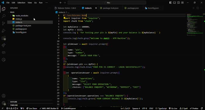 Finished my TypeScript project on ATM machine | Awais . posted on the ... Finished my TypeScript project on ATM machine | Awais . posted on the ...