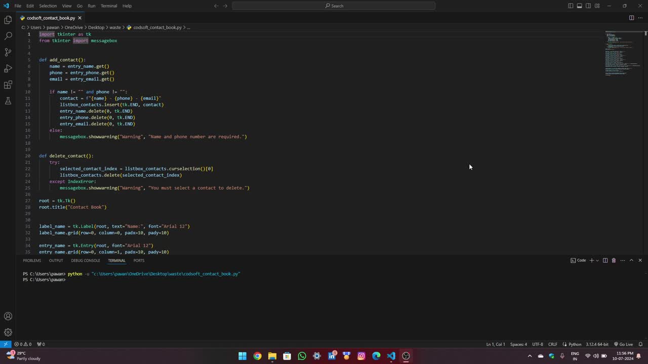 Shivansh Chaurasiya on LinkedIn: #codsoft #coding #python #internship Shivansh Chaurasiya on LinkedIn: #codsoft #coding #python #internship
