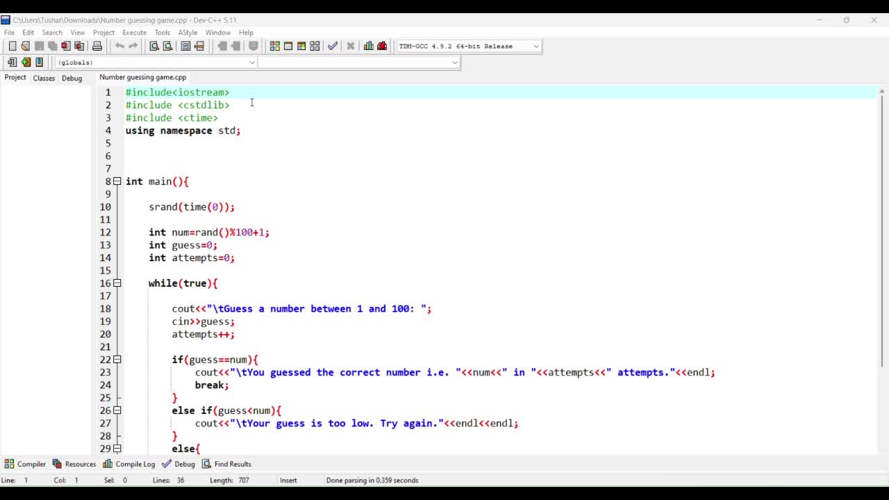 Tushar Sharma on LinkedIn: #cplusplus #codsoft #guessthenumber # ... Tushar Sharma on LinkedIn: #cplusplus #codsoft #guessthenumber # ...
