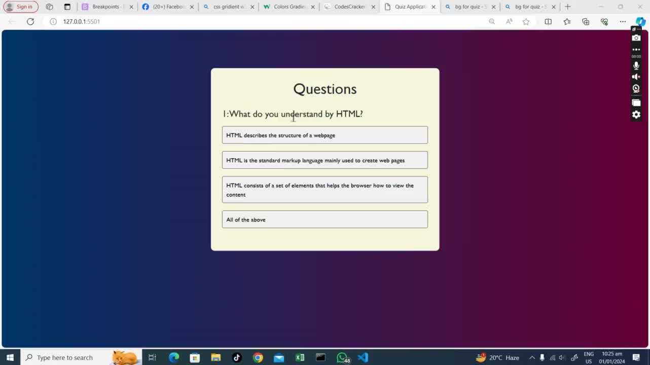 Sami Ahmed on LinkedIn: #javascript #quizapp #interactivelearning Sami Ahmed on LinkedIn: #javascript #quizapp #interactivelearning