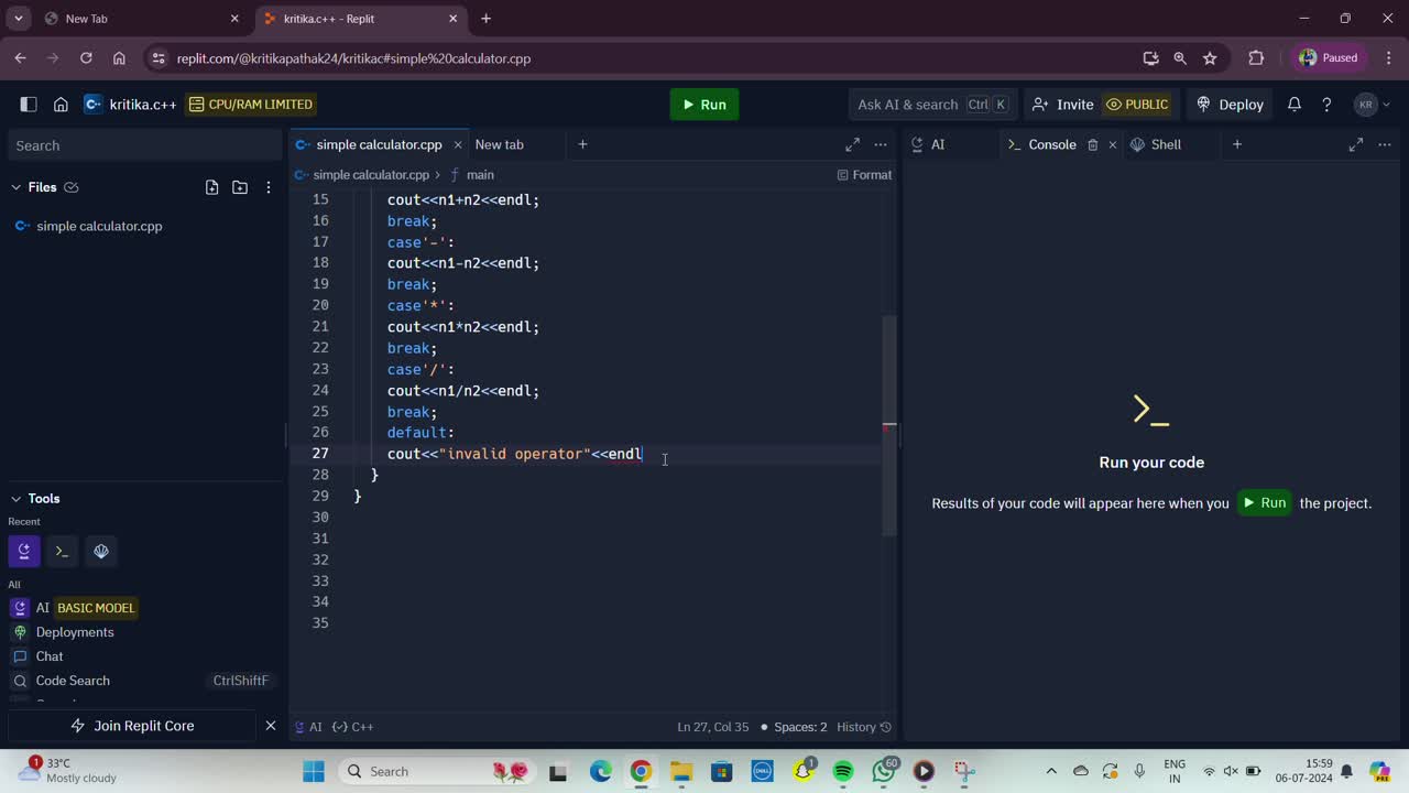 Kritika Pathak on LinkedIn: #codsoft #internship #c #programming Kritika Pathak on LinkedIn: #codsoft #internship #c #programming