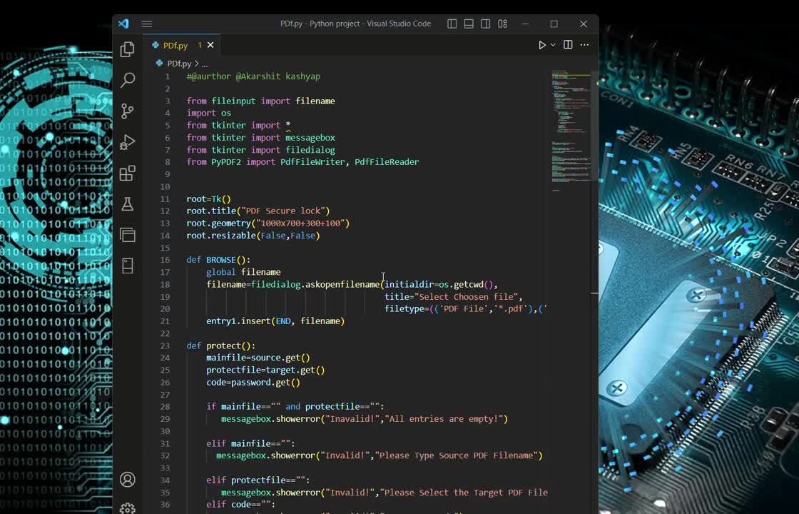Akarshit kashyap on LinkedIn: #pdf_secure_app #pythonprogramming # ... Akarshit kashyap on LinkedIn: #pdf_secure_app #pythonprogramming # ...