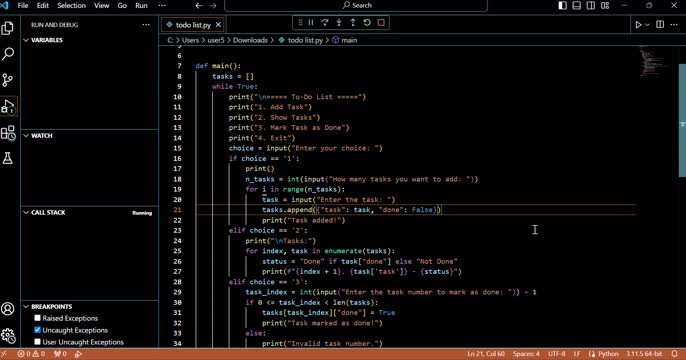 YUVRAJ KARANDE on LinkedIn: #internship #python #coding #todoapp # ... YUVRAJ KARANDE on LinkedIn: #internship #python #coding #todoapp # ...