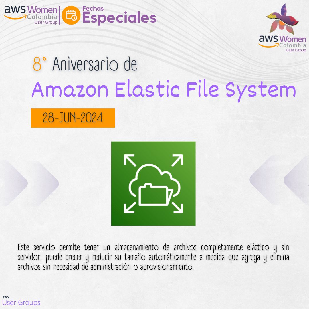 AWS Women Colombia en LinkedIn: #aws #aniversario #amazonefs # ... AWS Women Colombia en LinkedIn: #aws #aniversario #amazonefs # ...