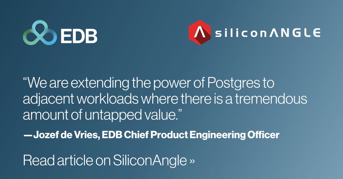 EDB on LinkedIn: #edbpostgresai #justsolveitwithpostgres #tech #ai # ... EDB on LinkedIn: #edbpostgresai #justsolveitwithpostgres #tech #ai # ...