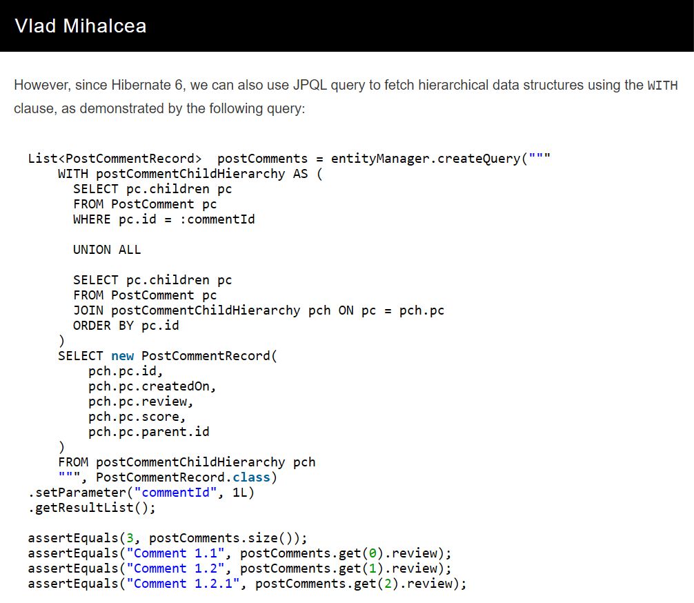 Chris Saxon on LinkedIn: Hibernate WITH RECURSIVE query - Vlad Mihalcea Chris Saxon on LinkedIn: Hibernate WITH RECURSIVE query - Vlad Mihalcea