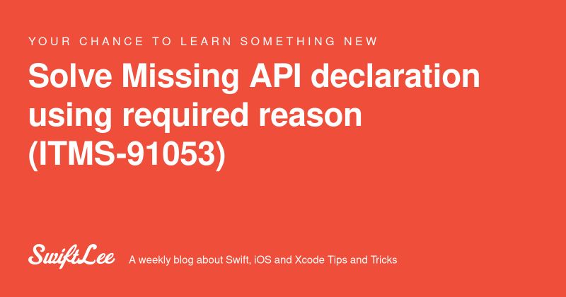 🚀 Antoine van der Lee on LinkedIn: Solve Missing API declaration using ... 🚀 Antoine van der Lee on LinkedIn: Solve Missing API declaration using ...