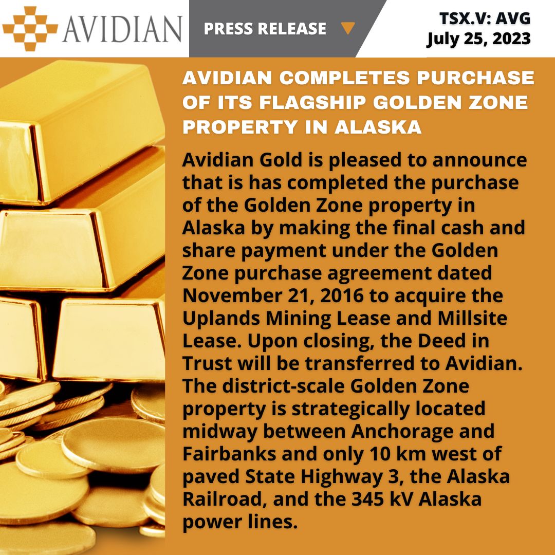 Avidian Gold (AVG-TSX.V) on LinkedIn: #gold #goldmining #alaska # ... Avidian Gold (AVG-TSX.V) on LinkedIn: #gold #goldmining #alaska # ...
