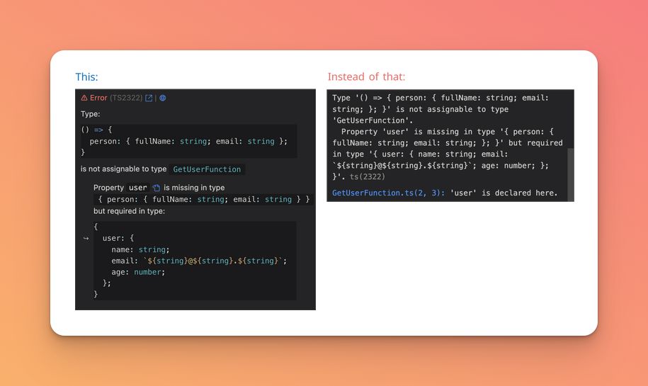 Michael Hoffmann on LinkedIn: 🛠️ Pretty TypeScript Errors (VS Code ... Michael Hoffmann on LinkedIn: 🛠️ Pretty TypeScript Errors (VS Code ...