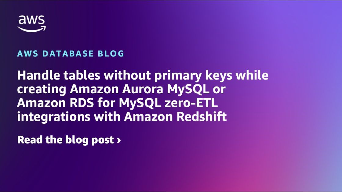 Rodrigo Prado on LinkedIn: Handle tables without primary keys while ... Rodrigo Prado on LinkedIn: Handle tables without primary keys while ...