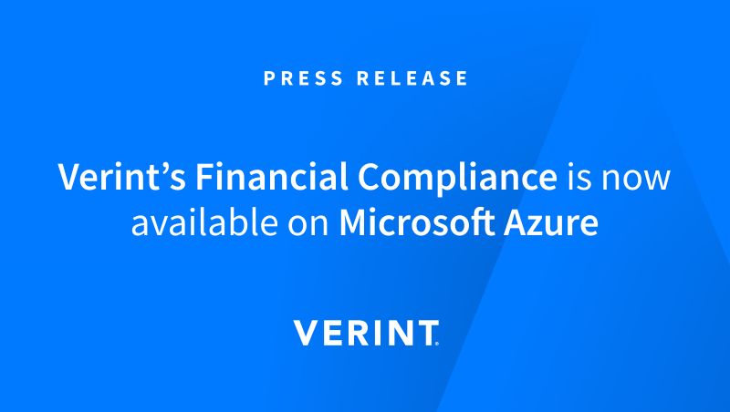 Verint on LinkedIn: Verint today announced that Verint Financial ... Verint on LinkedIn: Verint today announced that Verint Financial ...
