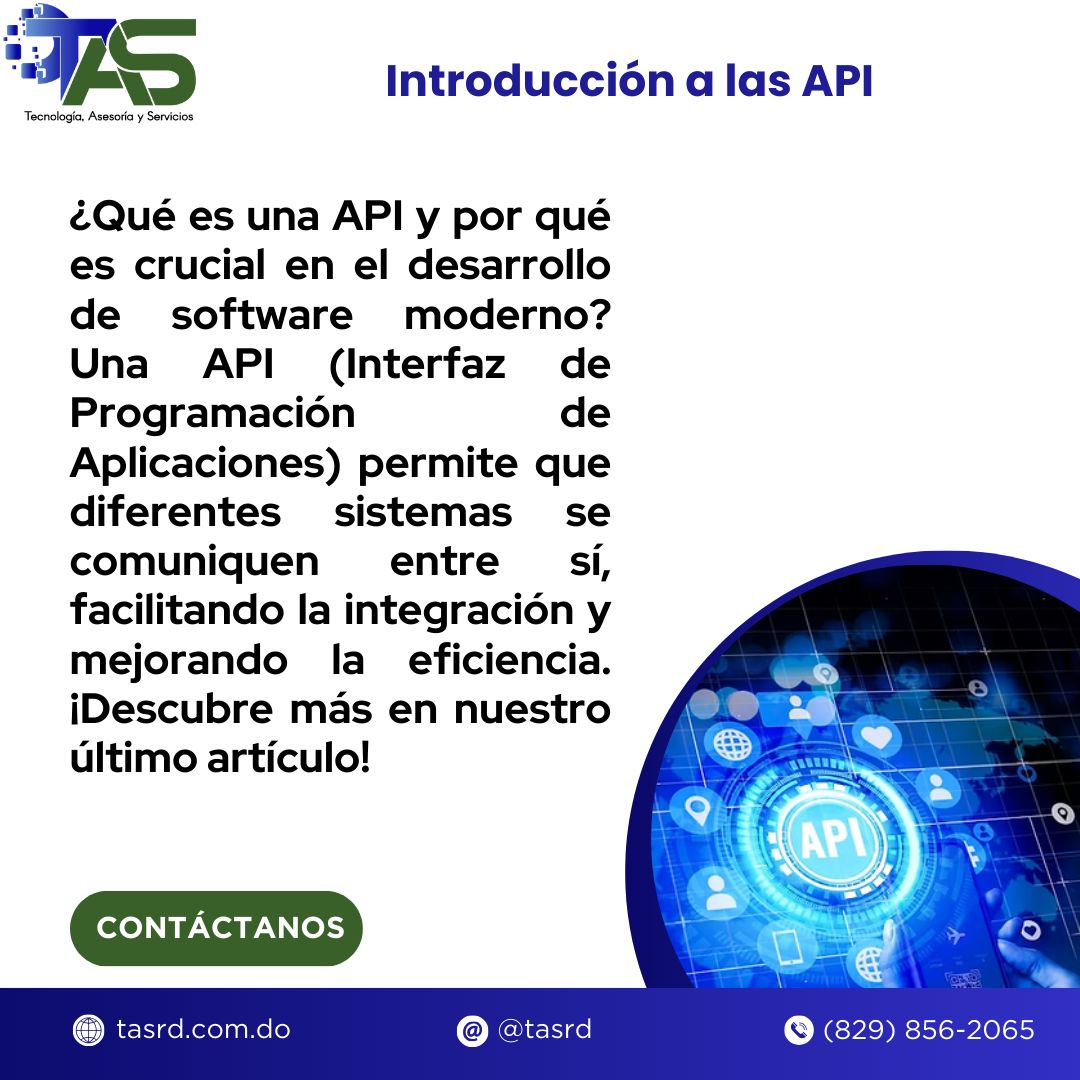 TAS, Tecnología, Asesoría y Servcios. en LinkedIn: ¿Qué es una API y ... TAS, Tecnología, Asesoría y Servcios. en LinkedIn: ¿Qué es una API y ...