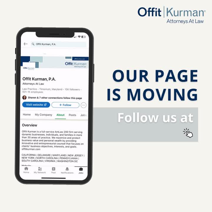 Offit Kurman Law Philly Metro on LinkedIn: We are moving over to our ... Offit Kurman Law Philly Metro on LinkedIn: We are moving over to our ...