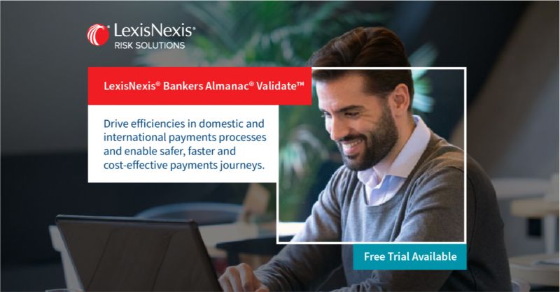 Oliver Gewert on LinkedIn: Bankers Almanacยฎ Validateโข | LexisNexis Risk ... Oliver Gewert on LinkedIn: Bankers Almanacยฎ Validateโข | LexisNexis Risk ...