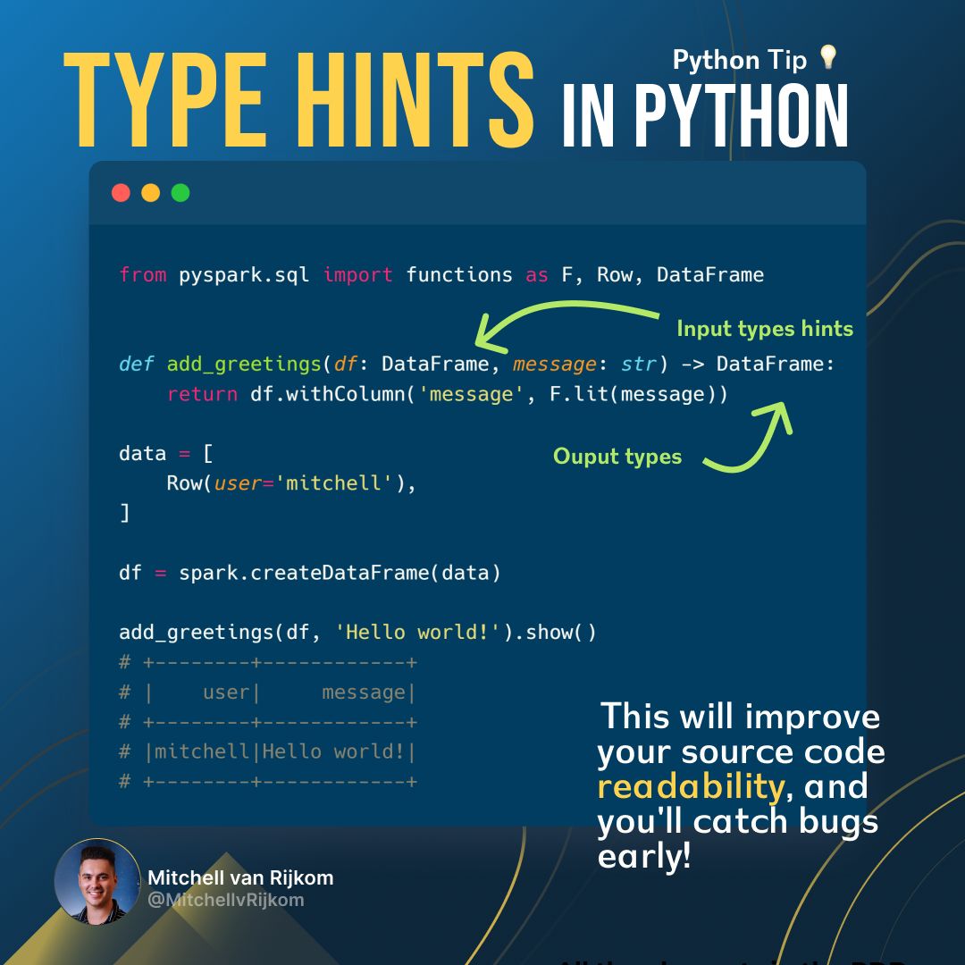 Mitchell van Rijkom on LinkedIn: 🚀 Want to level up your Python code ... Mitchell van Rijkom on LinkedIn: 🚀 Want to level up your Python code ...