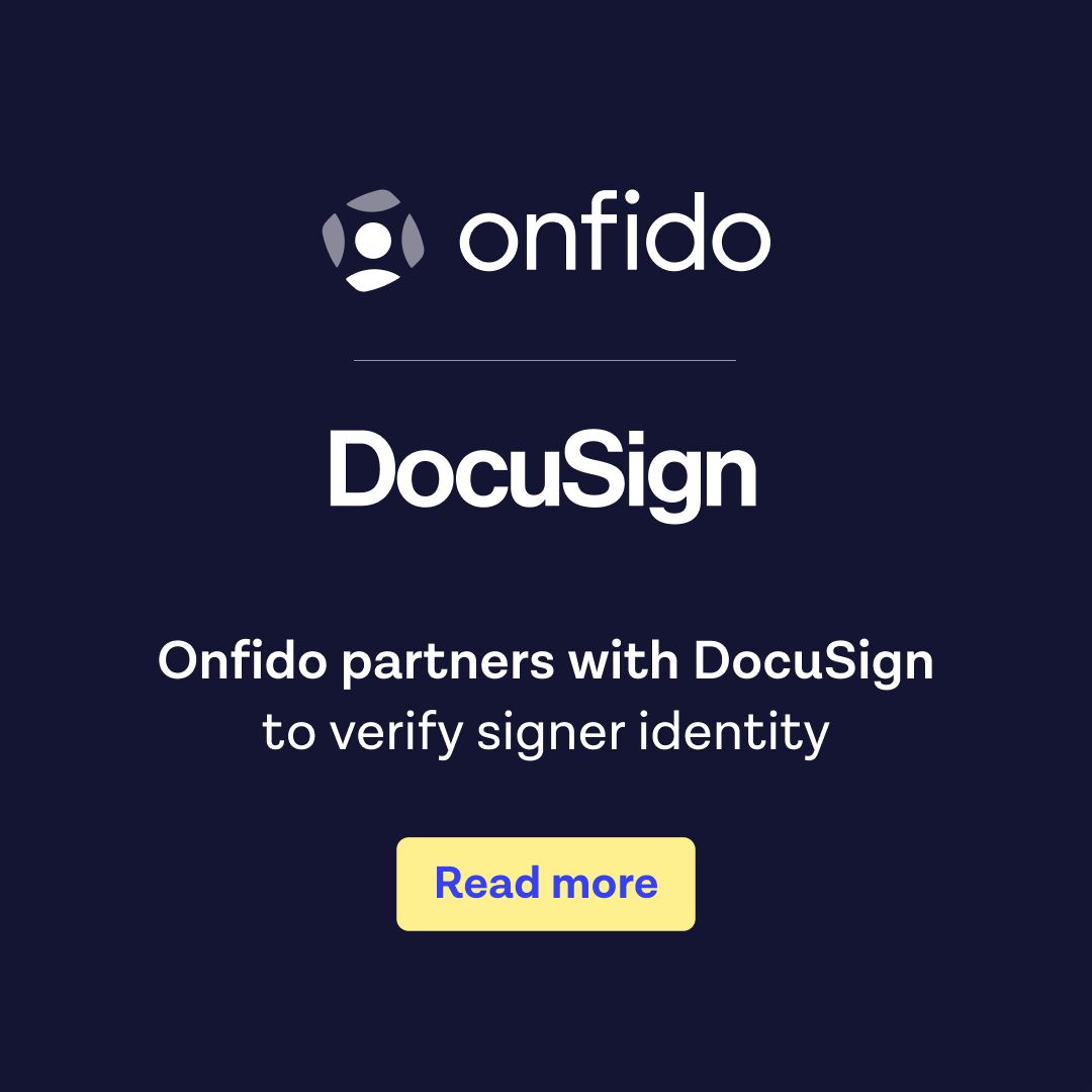 Onfido on LinkedIn: DocuSign Launches New AI-Powered ID Verification ... Onfido on LinkedIn: DocuSign Launches New AI-Powered ID Verification ...