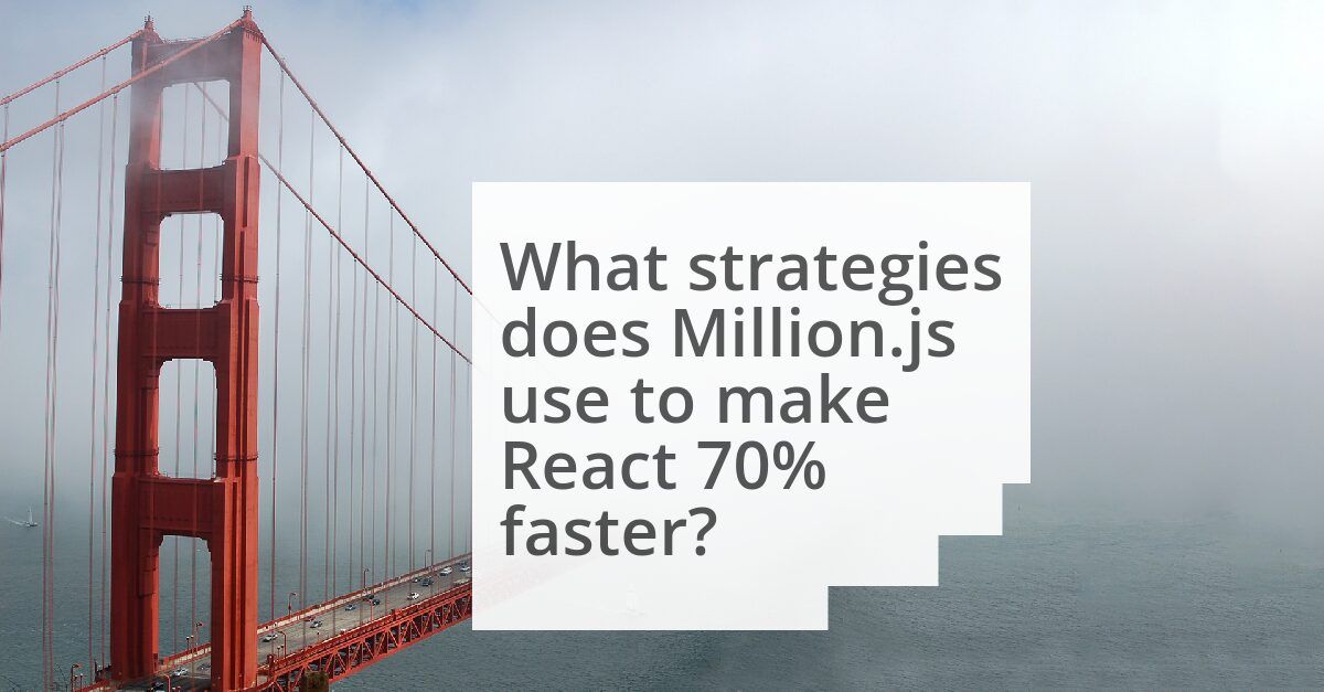 React Jobs on LinkedIn: Supper Club × Make React 70% Faster! Million.js ... React Jobs on LinkedIn: Supper Club × Make React 70% Faster! Million.js ...