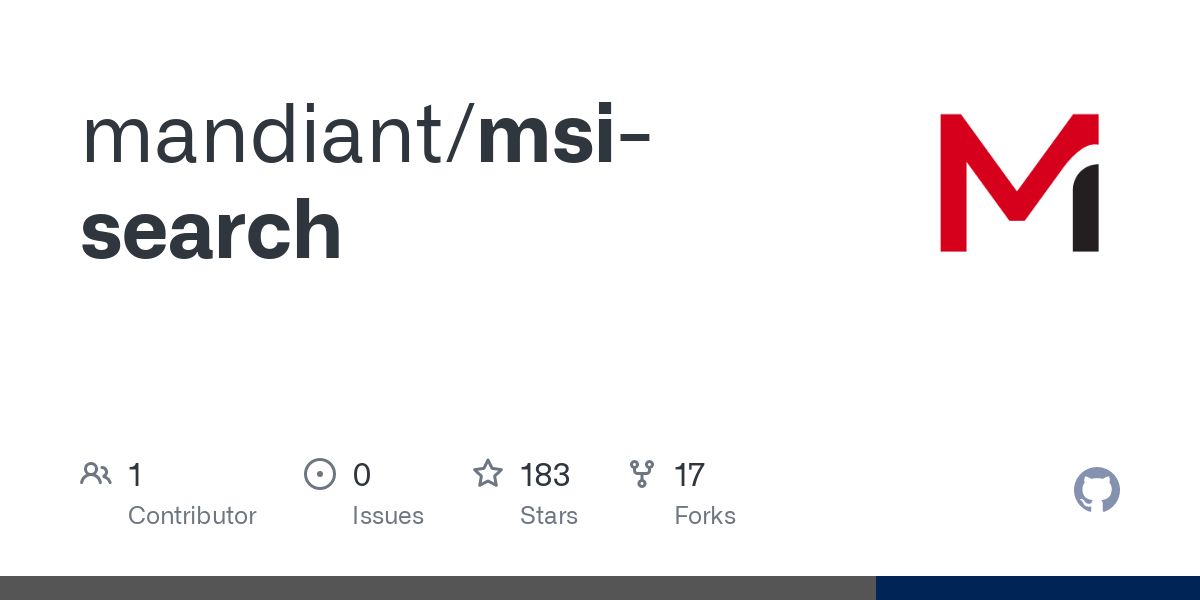 Florian Hansemann on LinkedIn: GitHub - mandiant/msi-search Florian Hansemann on LinkedIn: GitHub - mandiant/msi-search