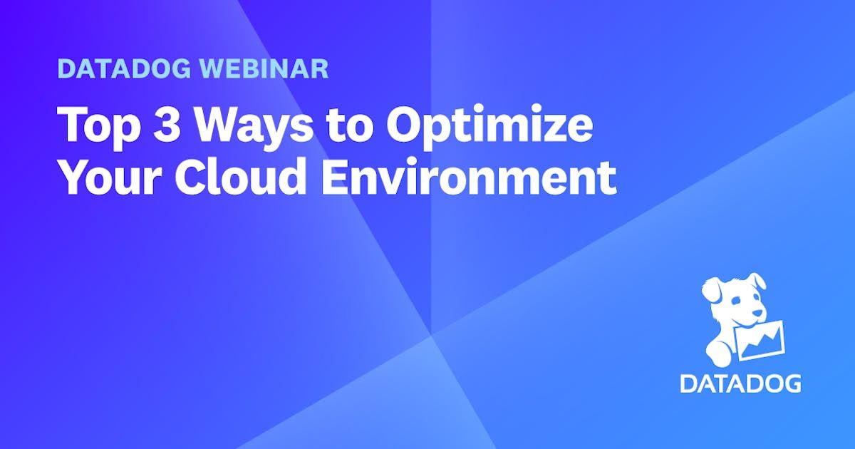 Datadog on LinkedIn: Datadog Webinar: Best Practices for Optimizing ... Datadog on LinkedIn: Datadog Webinar: Best Practices for Optimizing ...