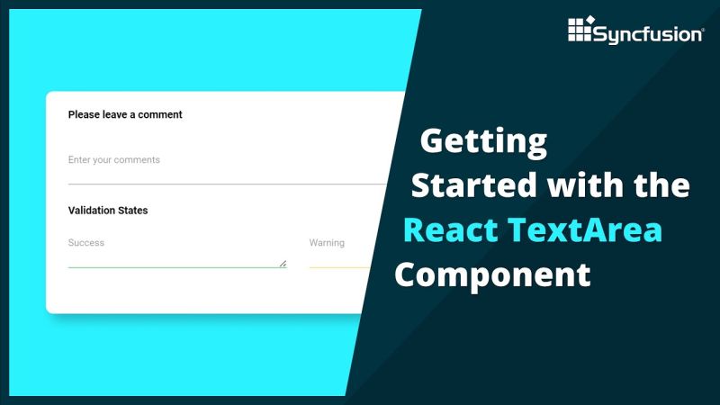 Syncfusion on LinkedIn: Getting Started with the React TextArea Component Syncfusion on LinkedIn: Getting Started with the React TextArea Component