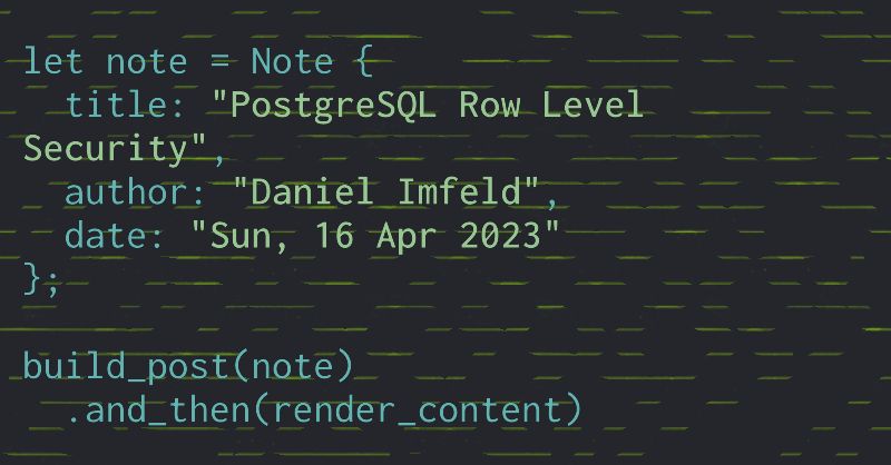 Geshan Manandhar on LinkedIn: PostgreSQL Row Level Security Geshan Manandhar on LinkedIn: PostgreSQL Row Level Security
