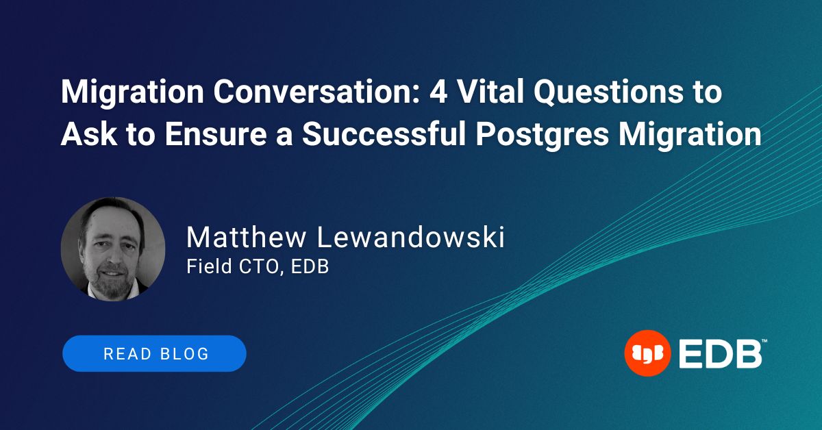 Benedikt Breiling on LinkedIn: #postgres #opensource #migration #oracle ... Benedikt Breiling on LinkedIn: #postgres #opensource #migration #oracle ...