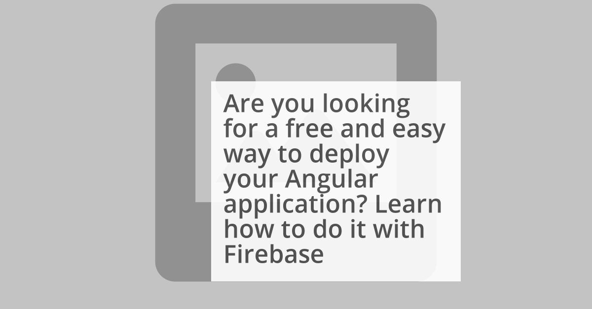 Angular Jobs on LinkedIn: Deploying Angular application to Firebase ... Angular Jobs on LinkedIn: Deploying Angular application to Firebase ...