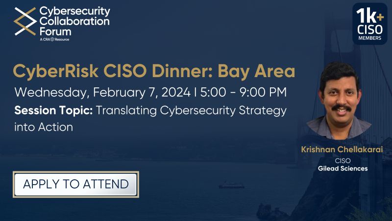 Drew Klinsing on LinkedIn: CyberRisk CISO Dinner: Bay Area Drew Klinsing on LinkedIn: CyberRisk CISO Dinner: Bay Area