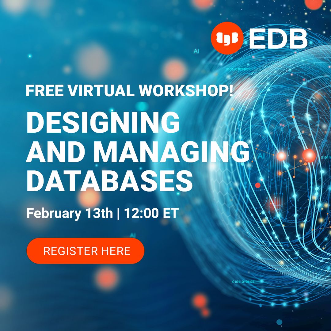 Behshad Behnam on LinkedIn: #databasedesign #edbpostgres #virtualtraining Behshad Behnam on LinkedIn: #databasedesign #edbpostgres #virtualtraining