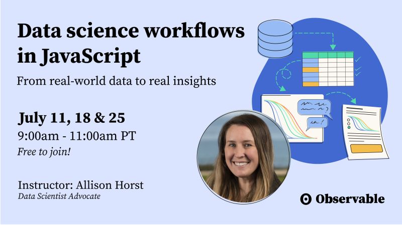 Observable on LinkedIn: #datascience #javascript #sql #freeworkshop # ... Observable on LinkedIn: #datascience #javascript #sql #freeworkshop # ...