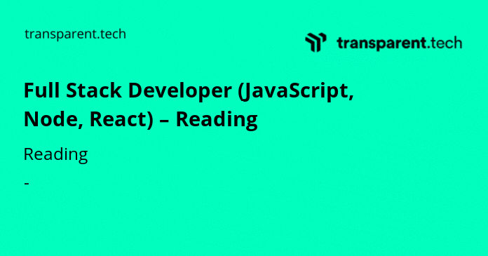 Transparent Tech on LinkedIn: Full Stack Developer (JavaScript, Node ... Transparent Tech on LinkedIn: Full Stack Developer (JavaScript, Node ...