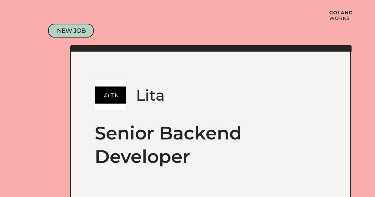 Golang Works on LinkedIn: Senior Backend Developer in San Francisco - Lita Golang Works on LinkedIn: Senior Backend Developer in San Francisco - Lita
