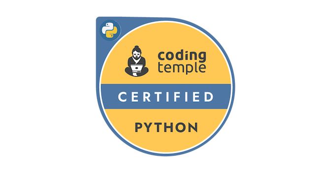 Nick JeanFILS on LinkedIn: Python Certified was issued by Coding Temple ... Nick JeanFILS on LinkedIn: Python Certified was issued by Coding Temple ...