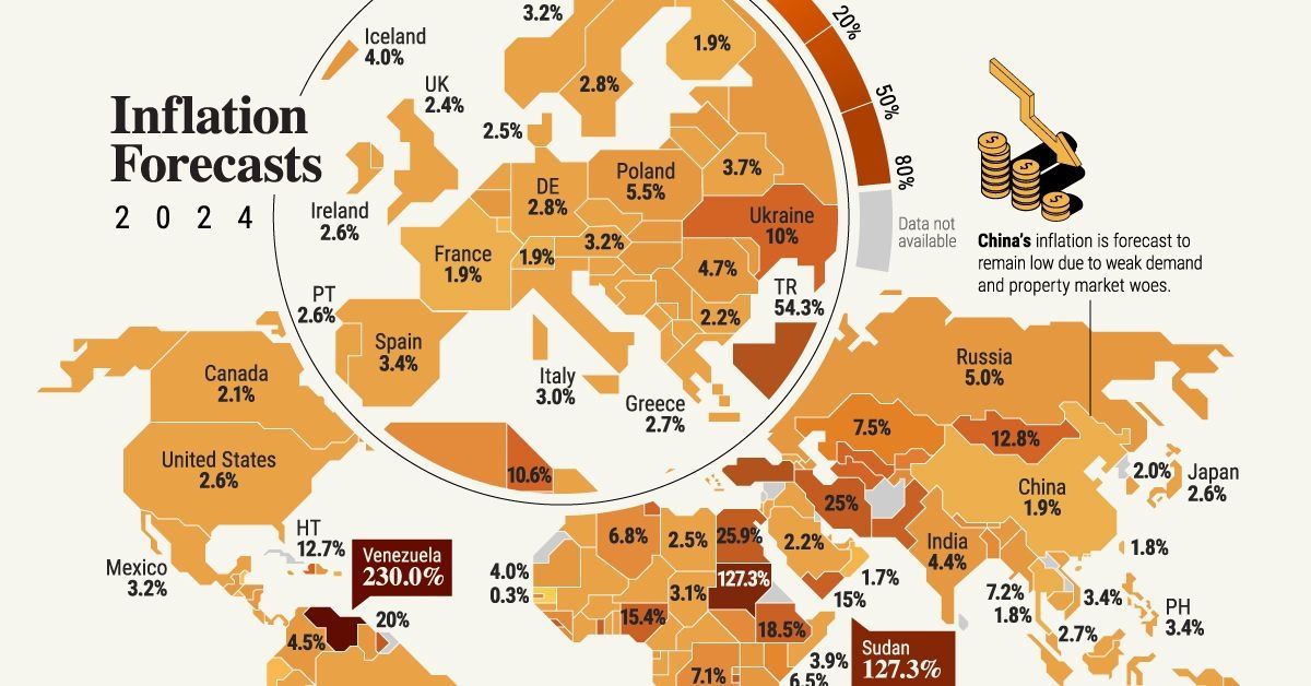 Frederic Chapelle on LinkedIn: Mapped: Inflation Projections by Country ... Frederic Chapelle on LinkedIn: Mapped: Inflation Projections by Country ...