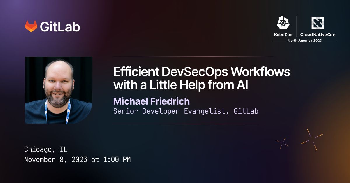 Learn about DevSecOps and AI at KubeCon | GitLab posted on the topic ... Learn about DevSecOps and AI at KubeCon | GitLab posted on the topic ...