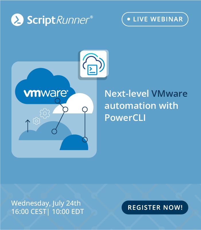 ScriptRunner on LinkedIn: #itautomation #powershell #vmware #powercli ScriptRunner on LinkedIn: #itautomation #powershell #vmware #powercli