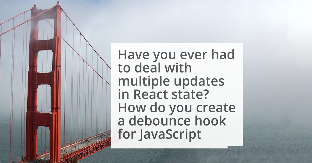 React Jobs on LinkedIn: React hook for JavaScript debounce React Jobs on LinkedIn: React hook for JavaScript debounce