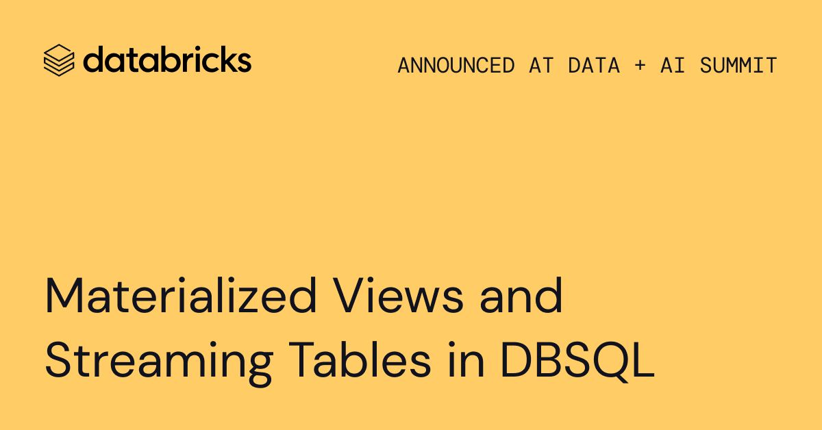 Suneel Sunkara on LinkedIn: Introducing Materialized Views and ... Suneel Sunkara on LinkedIn: Introducing Materialized Views and ...