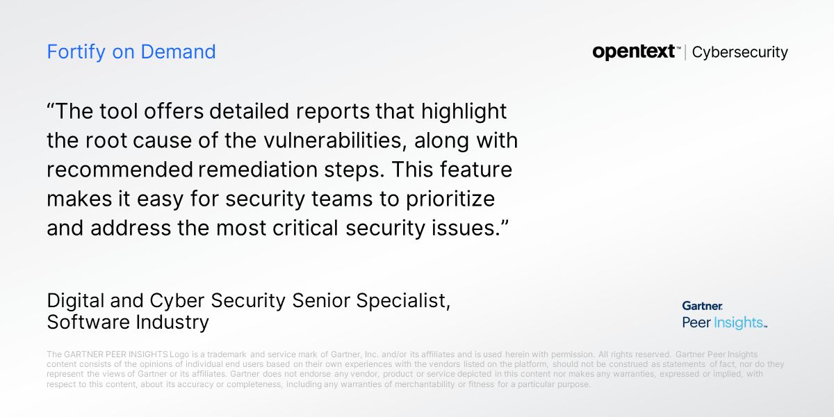 OpenText Fortify On Demand: The essentials of AppSec. 💻 | OpenText ... OpenText Fortify On Demand: The essentials of AppSec. 💻 | OpenText ...