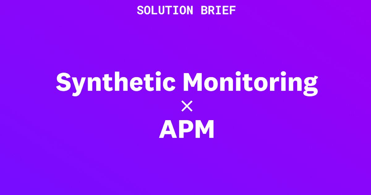 Datadog on LinkedIn: Solution Brief: Synthetic Monitoring x APM | Datadog Datadog on LinkedIn: Solution Brief: Synthetic Monitoring x APM | Datadog