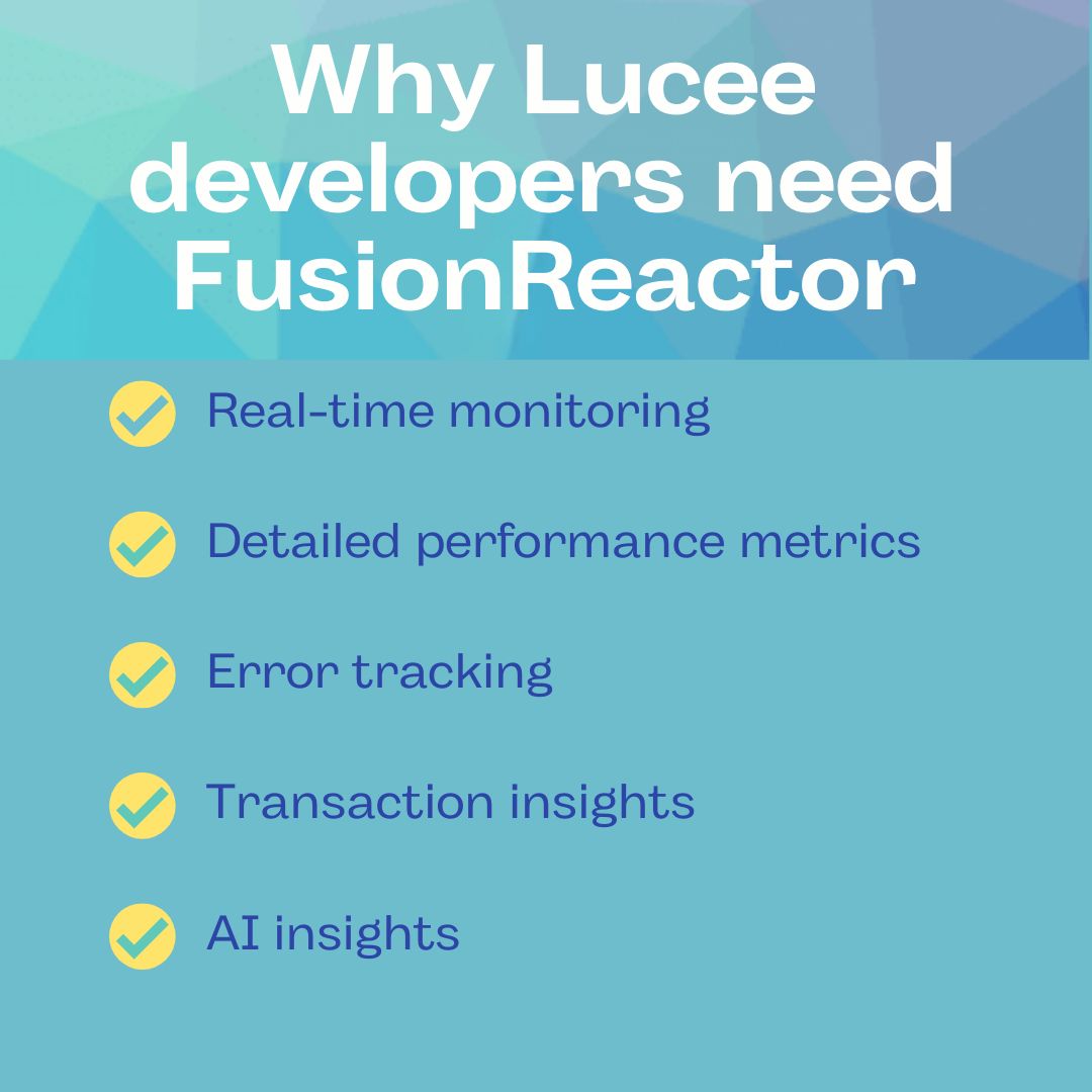 Intergral | FusionReactor APM on LinkedIn: #lucee #cfml Intergral | FusionReactor APM on LinkedIn: #lucee #cfml